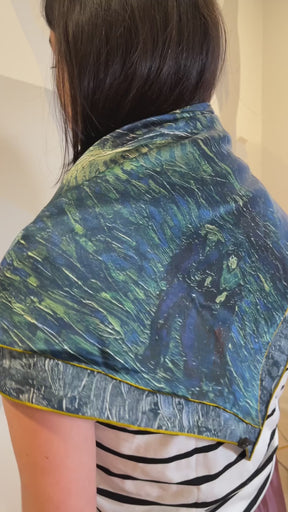 Van Gogh's Starry Night Large Silk Wrap: Timeless Elegance – Soft ...